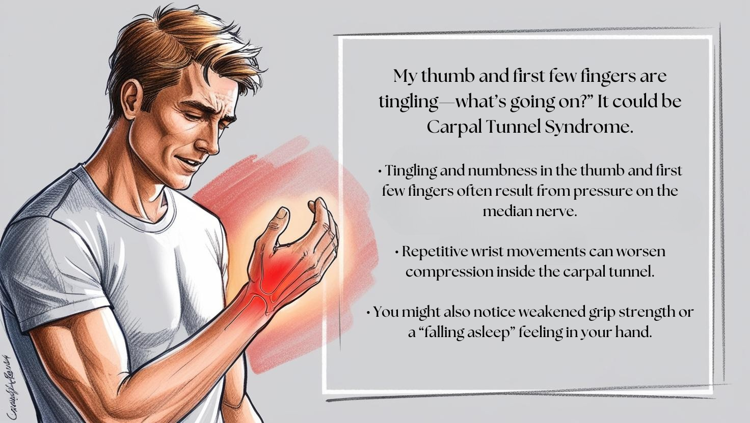 My thumb and first few fingers keep going pins-and-needles. What’s ...