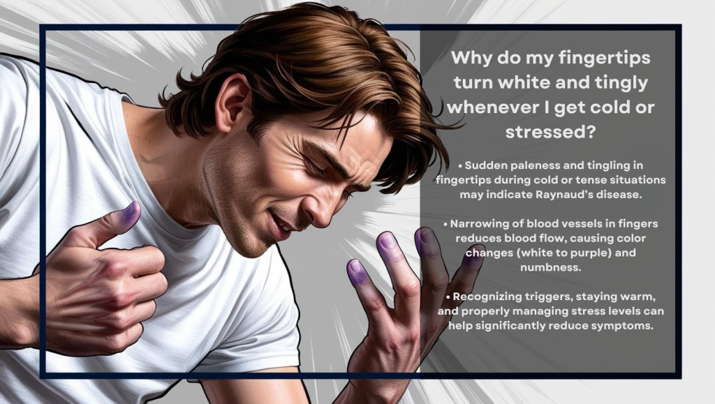 Why do my fingertips turn white and tingly whenever I get cold or ...